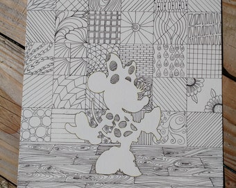 Zentangle Silhouette Disney Belle