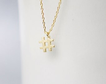 Hashtag necklace | Etsy