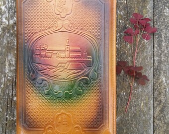 Unique leather book cover related items | Etsy