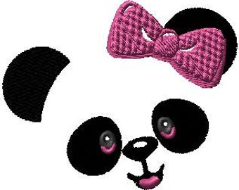 Panda embroidery | Etsy