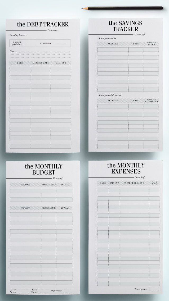 Personal Planner Budget Inserts Printable by CrossbowPrintables