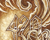 Unique 420 art related items | Etsy