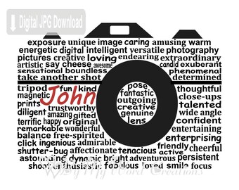 Camera word art | Etsy
