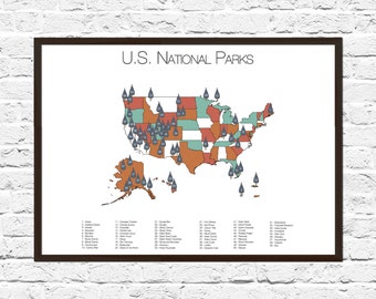 Canada National Park Poster Canada National Parks Map Map