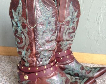 Items similar to Custom leather boot belts on Etsy