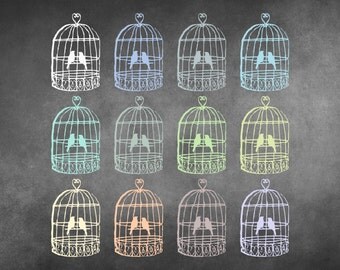 Bird cage clipart | Etsy