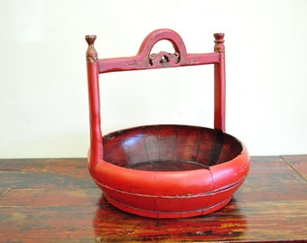 Chinese wood bucket | Etsy