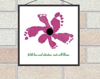 Footprint flower | Etsy