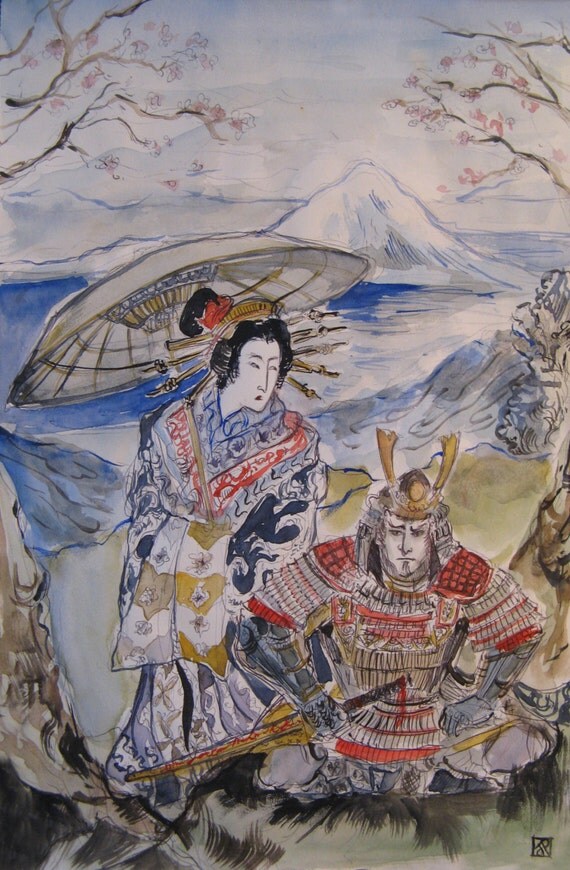 Commission a Japanese Ink Painting original by OrchidofAntinous