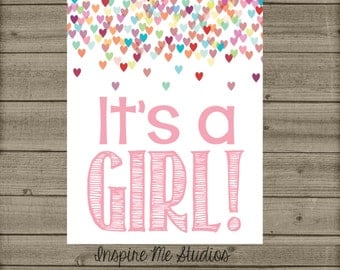 Its a girl printable | Etsy