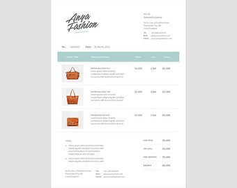 Receipt template | Etsy