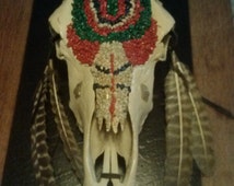 Popular items for decorative cow skull on Etsy