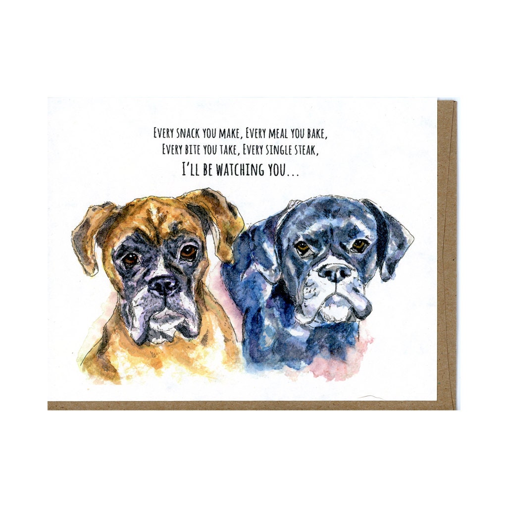 Boxer Dog Greeting Card for Dog Lovers