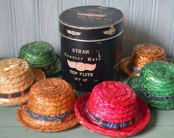 Straw top hat | Etsy