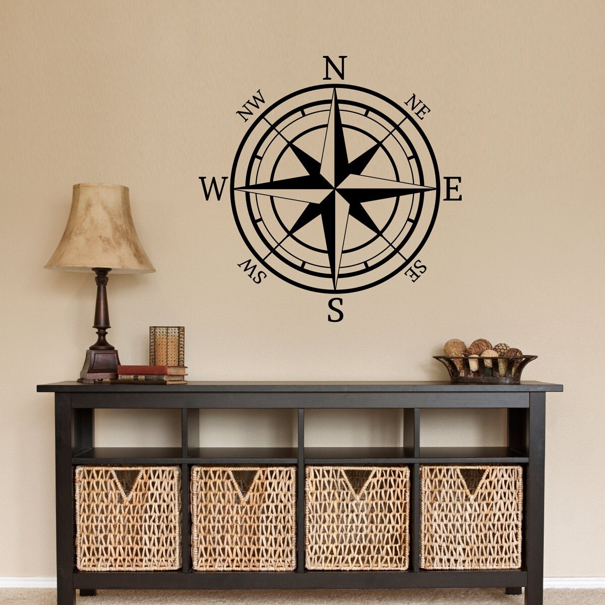 Compass Decal Compass Rose Wall Decal By Stephenedwardgraphic