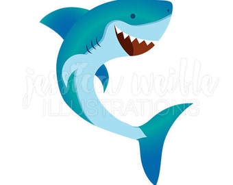 Shark clipart | Etsy