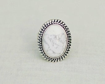 White stone ring | Etsy