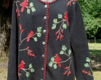 Cardinal sweater | Etsy