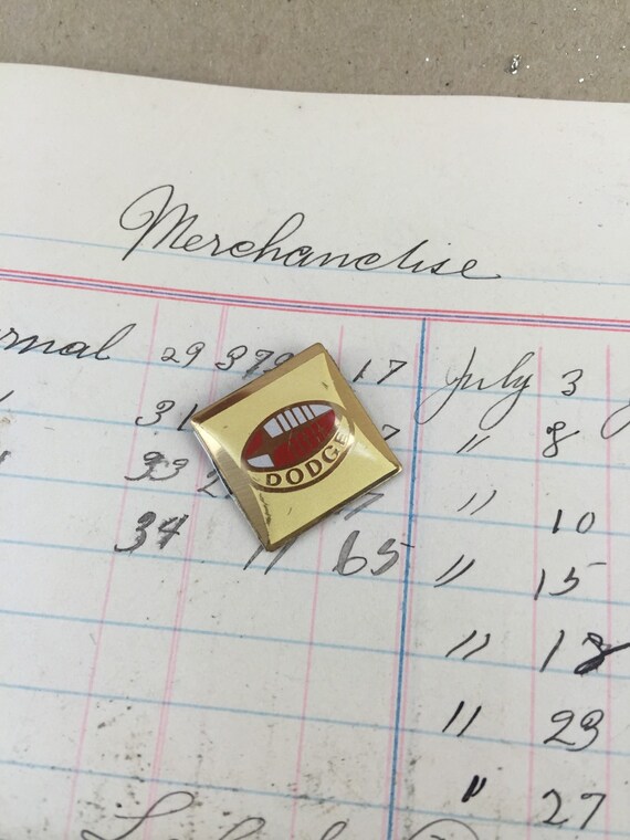 Vintage dodge brass emblem auto decal emblem vintage small