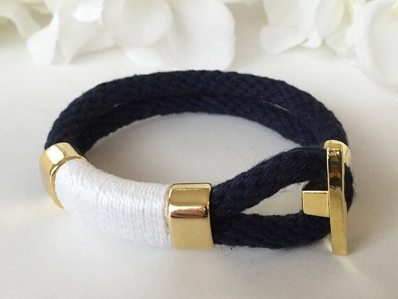 Nautical Rope Bracelet / Nautical Jewelry / Navy Blue Rope