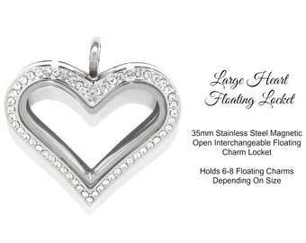 Floating Charm Lockets by LoveStoryCharms on Etsy