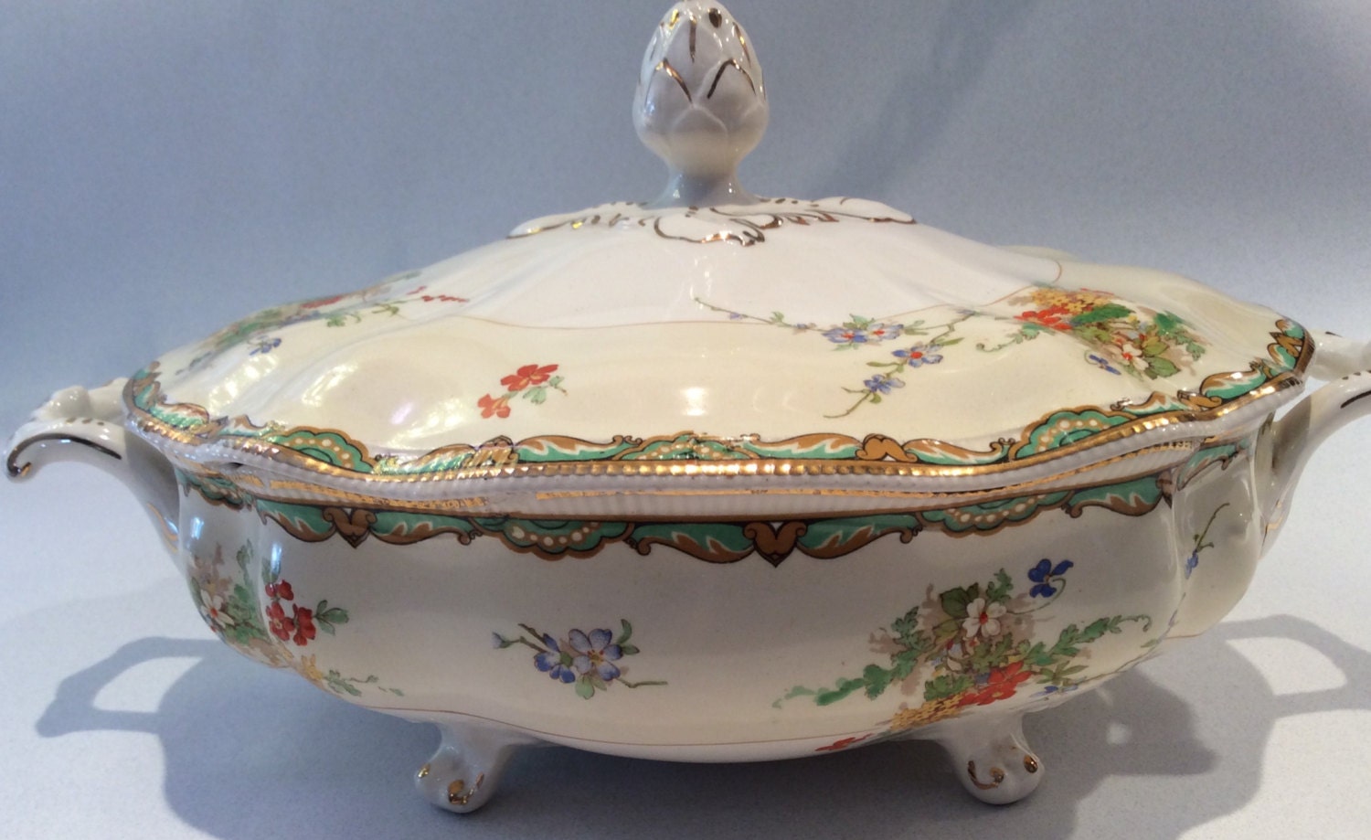 Old Staffordshire England Johnson Bros. NINGPO footed covered