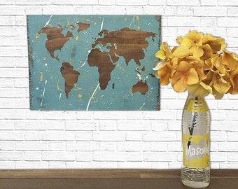 Abstract world map | Etsy