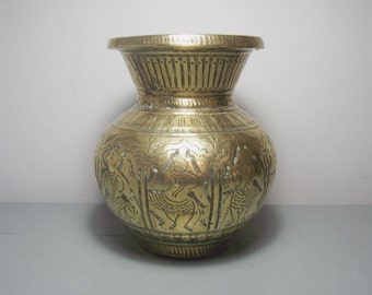 India brass vase | Etsy