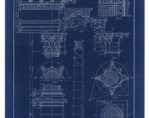 Unique blueprint art related items | Etsy