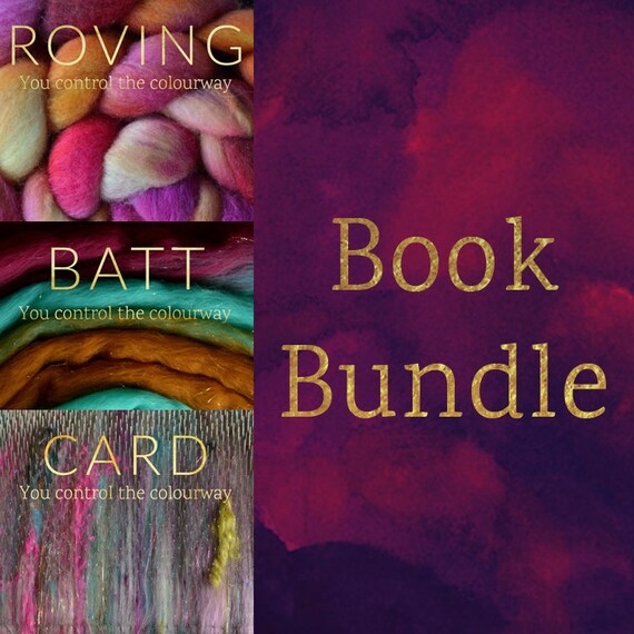 ROVING BATT & CARD Spinning Books Bundle Roving Combed