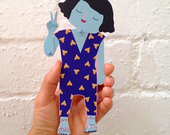 Moveable paper doll | Etsy