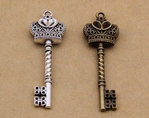 Unique crown key necklace related items | Etsy