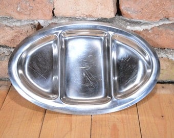 Three section plate | Etsy