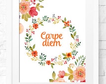 Popular items for carpe diem sign on Etsy