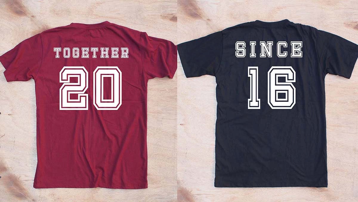 Together Since 2016 Couple T Shirts Together Since By Minitshop