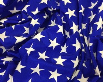 White stars fabric | Etsy