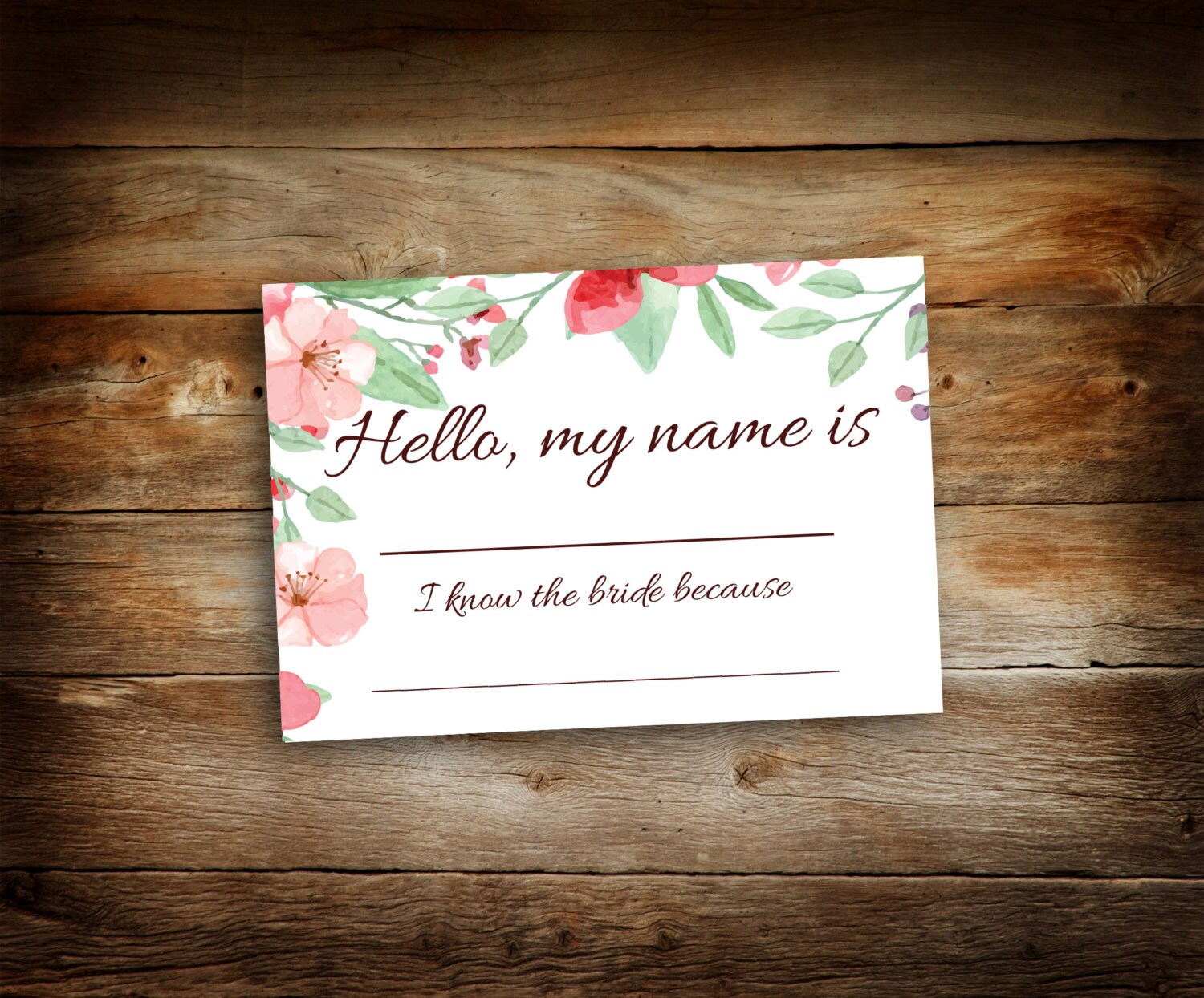 Bridal Shower Name Tags Guest Name Tags I Know The Bride