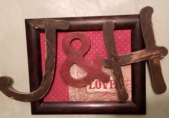 Items similar to Wall Decor, Initisls Art, Customized Initials Art ...