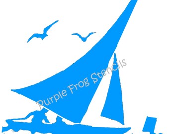 Sailboat stencil | Etsy