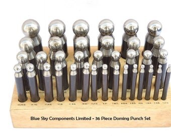 Dapping Set 6 Extra Large Punches and Block for Jewelry