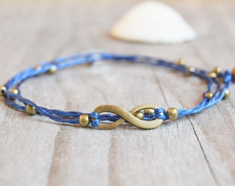 Boho Beach Anklet Rope Anklet Braided Bracelet by AzzurroStela