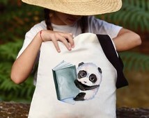 Popular items for panda tote bag on Etsy