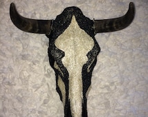 Popular items for decorative cow skull on Etsy