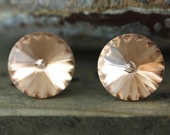 Blush Earrings6mm Blush Rose Gold Diamond by SophiaGraceJewels