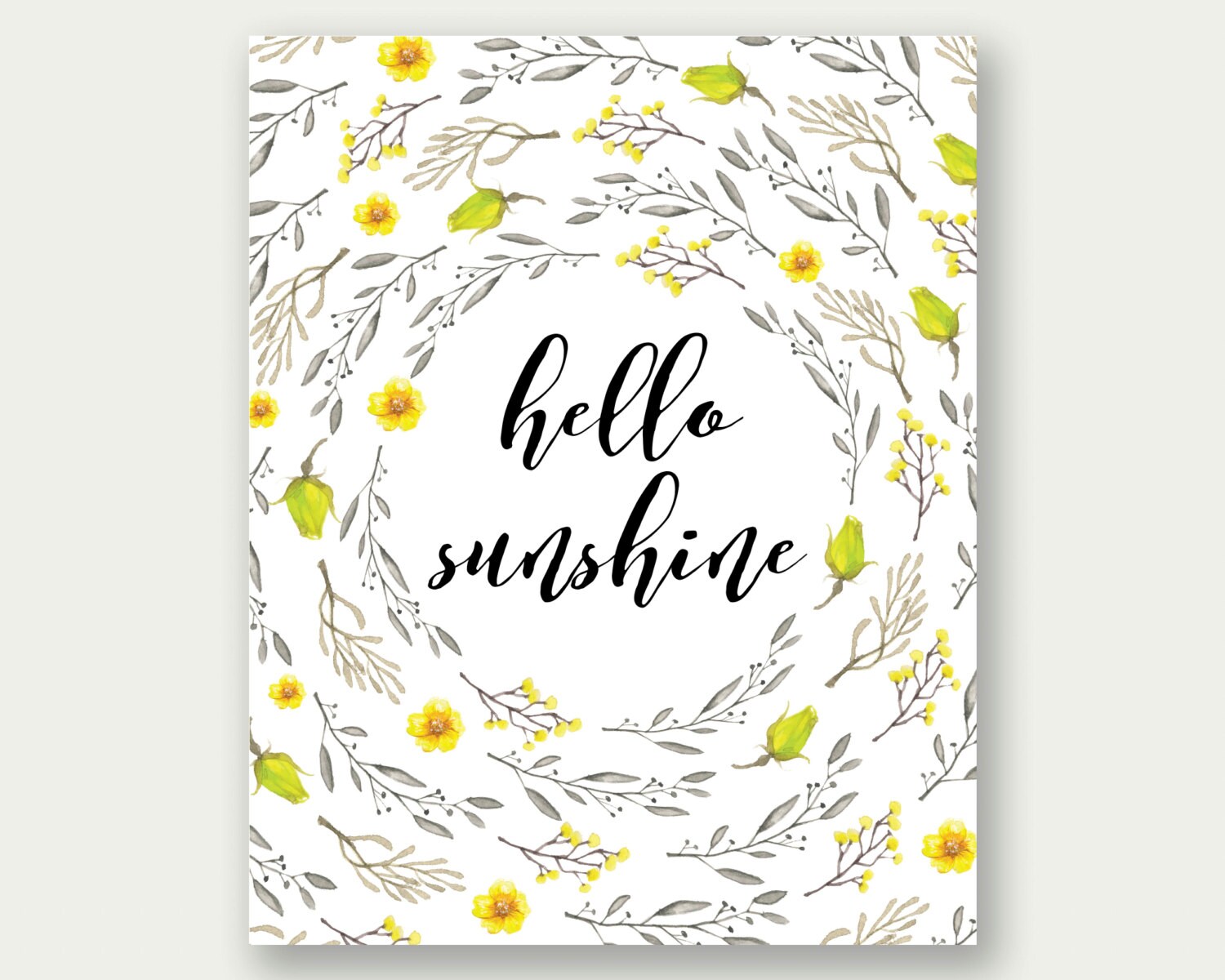 Hello Sunshine Printable Hello Sunshine Print Hello Sunshine