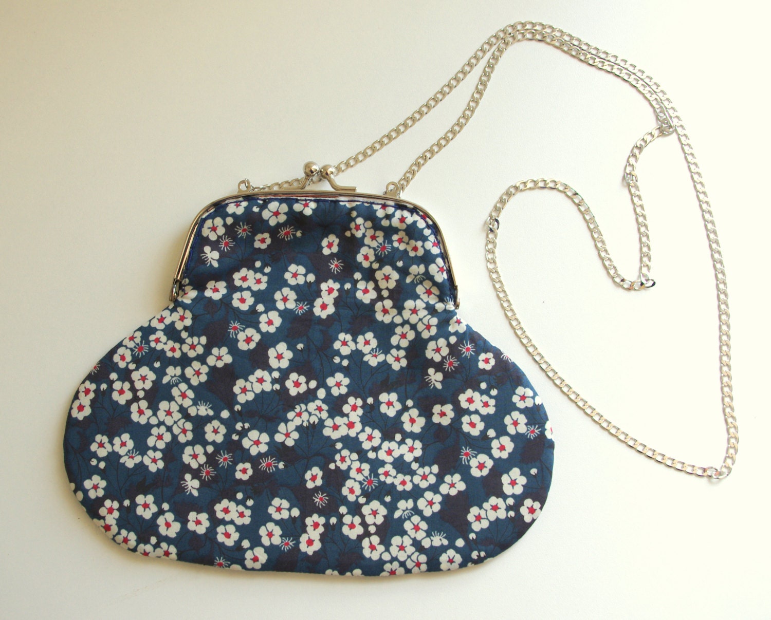 Purse handbag blue japanese style