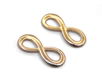 Gold infinity charm | Etsy