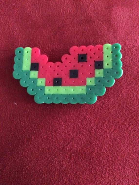 Items similar to Perler bead watermelon slice on Etsy