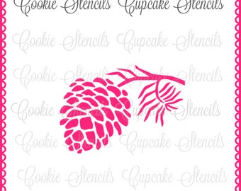 Pine cone stencil | Etsy