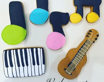 Unique musical note cookies related items | Etsy